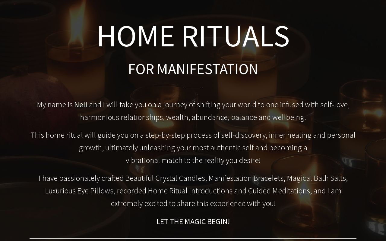 Home Ritual Manifestation Candles